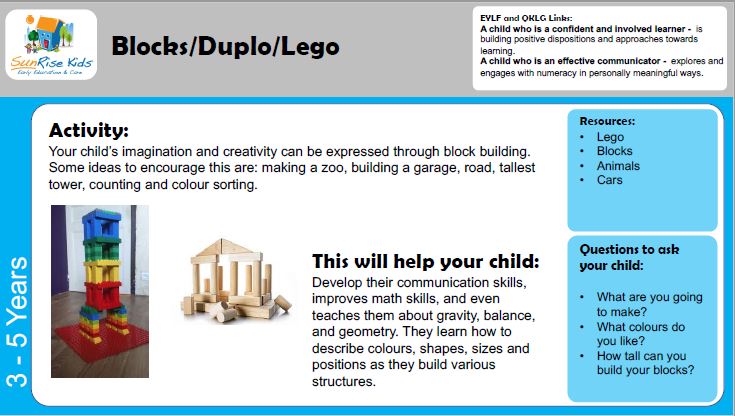 Kindy Activities - Sunrise Kids | Early Education and Childcare